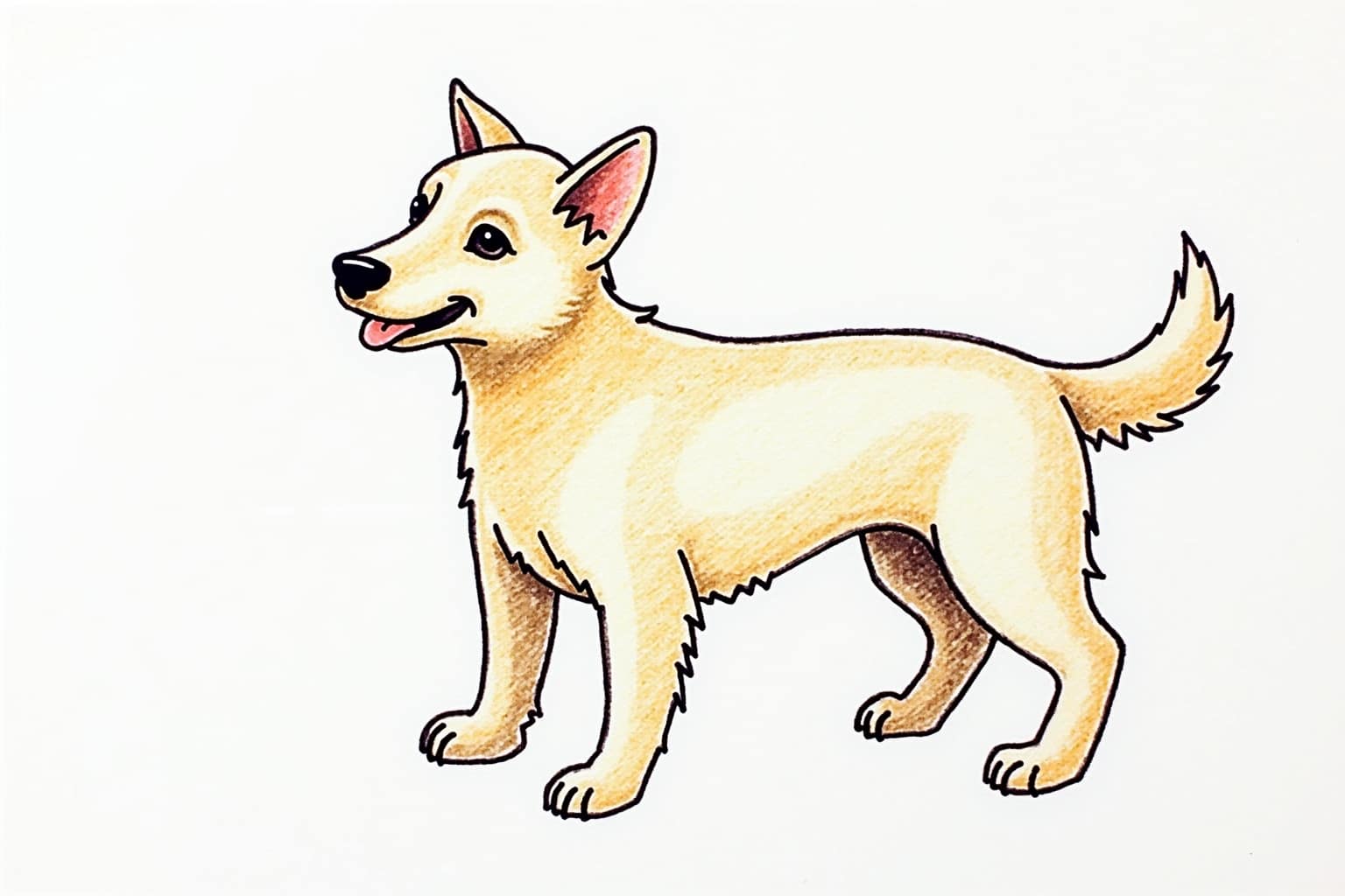 Apprendre le dessin de chien facile étape par étape